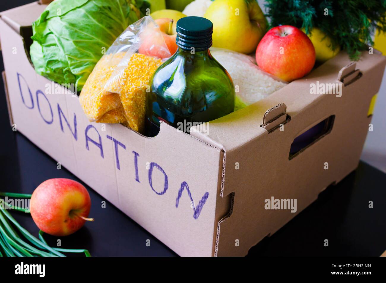 Donation box food delivery During Coronavirus. COVID-19 Relief Funds ...