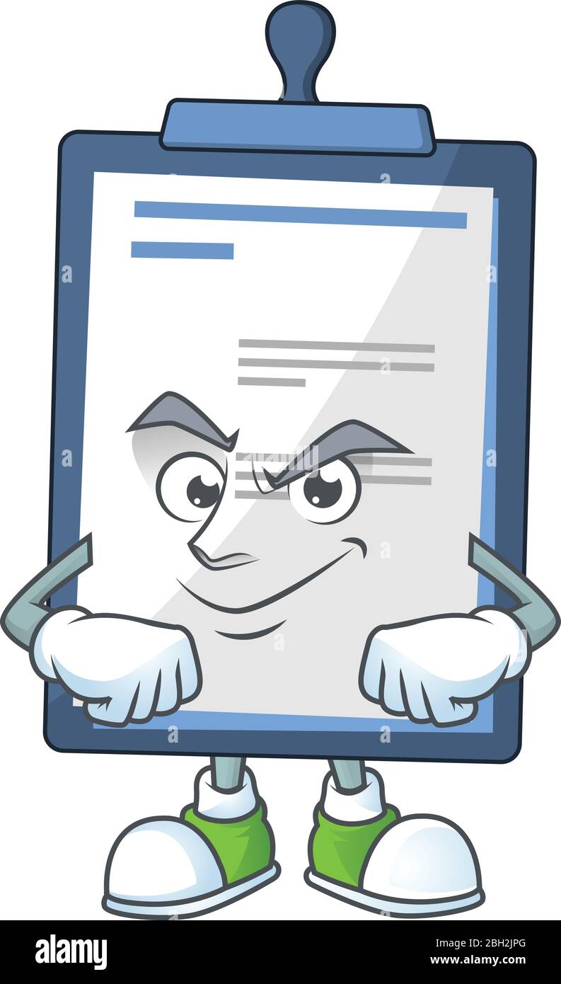 Medical note mascot design style with grinning face Stock Vector Image ...