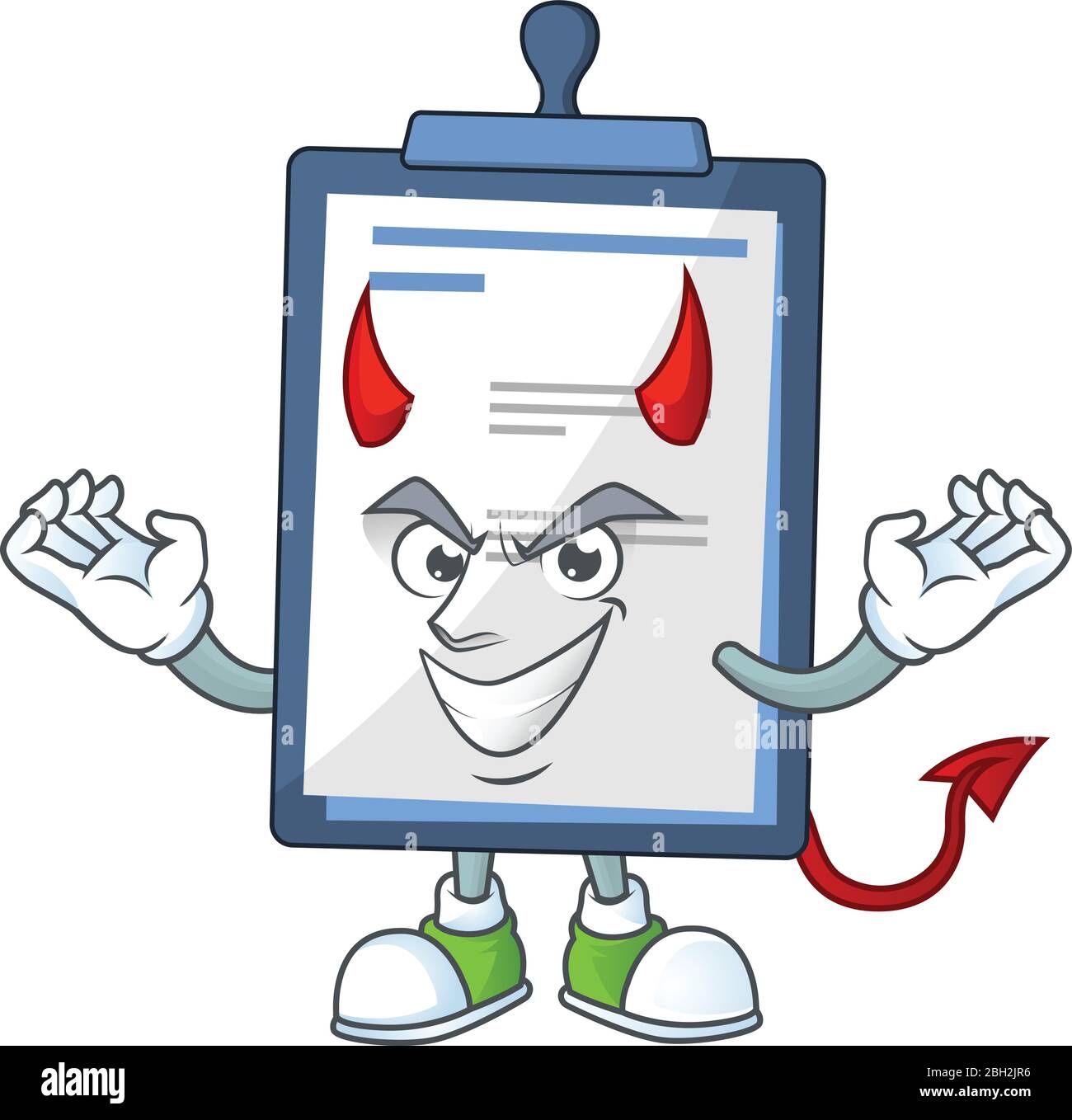 A picture of devil medical note cartoon character design Stock Vector ...