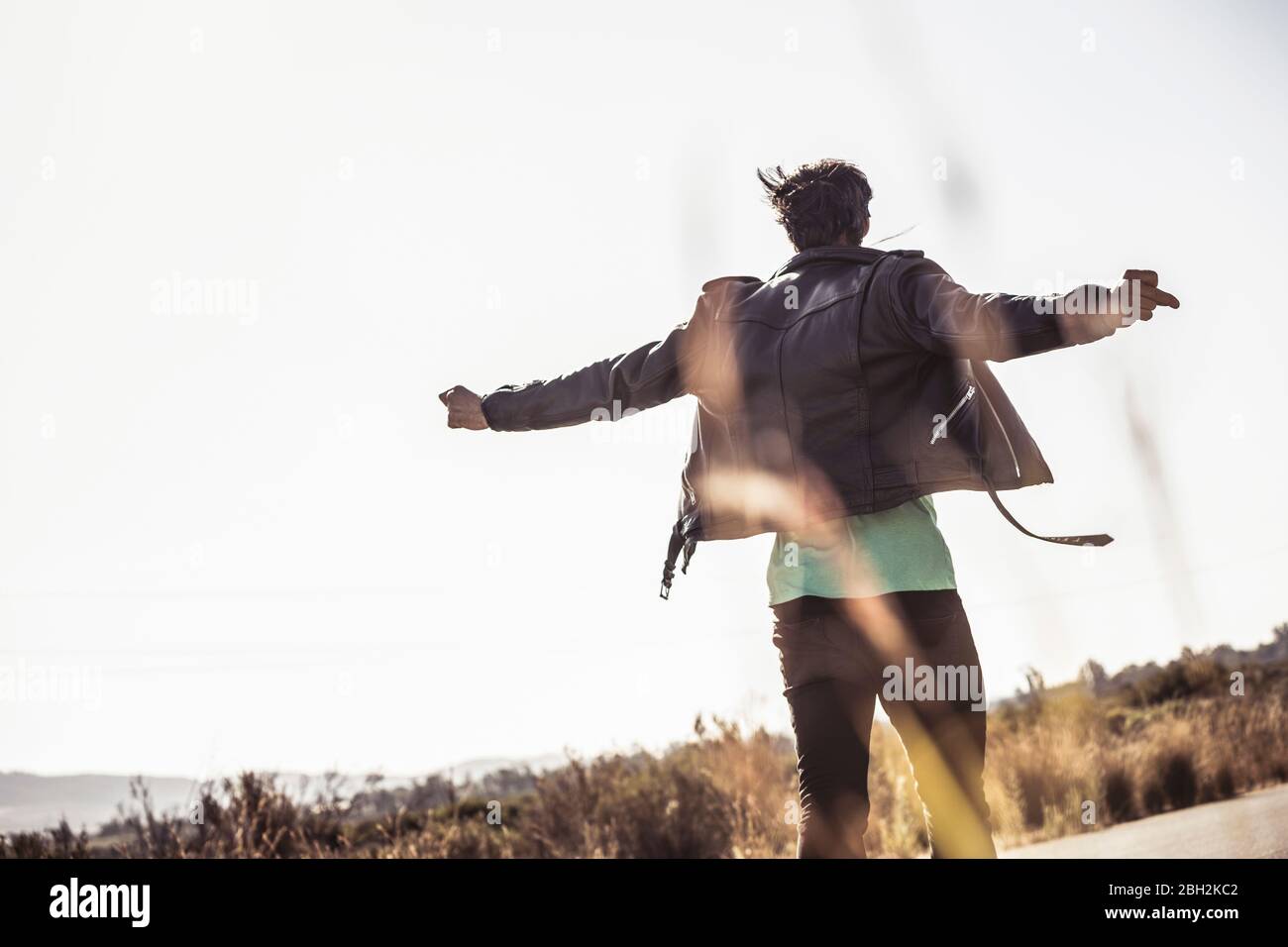 Man with outstretched arms hi-res stock photography and images - Alamy
