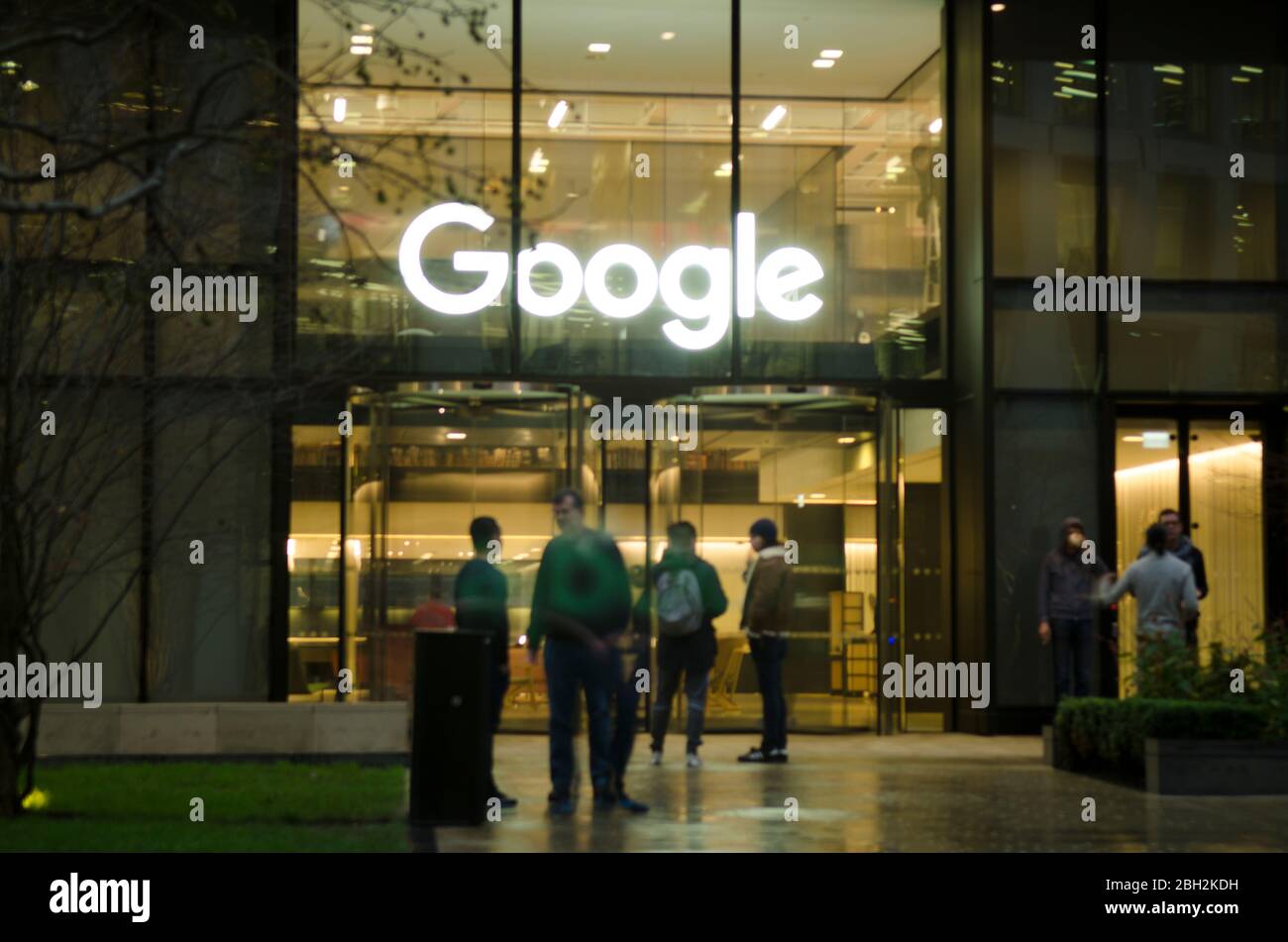 London- Google UK headquarters building on Pancras Square in the West ...