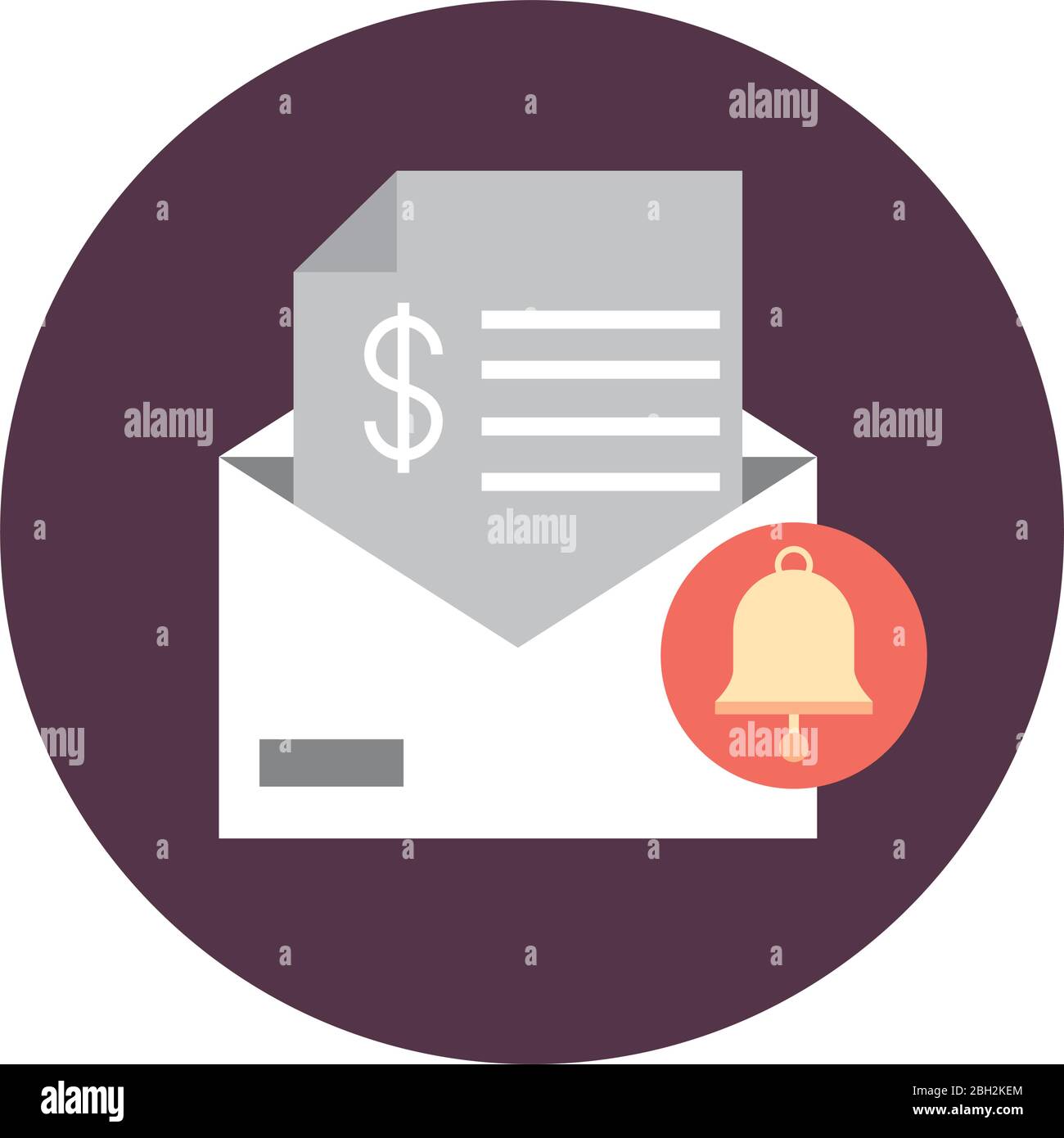 mobile banking, envelope bill money payment notification vector ...