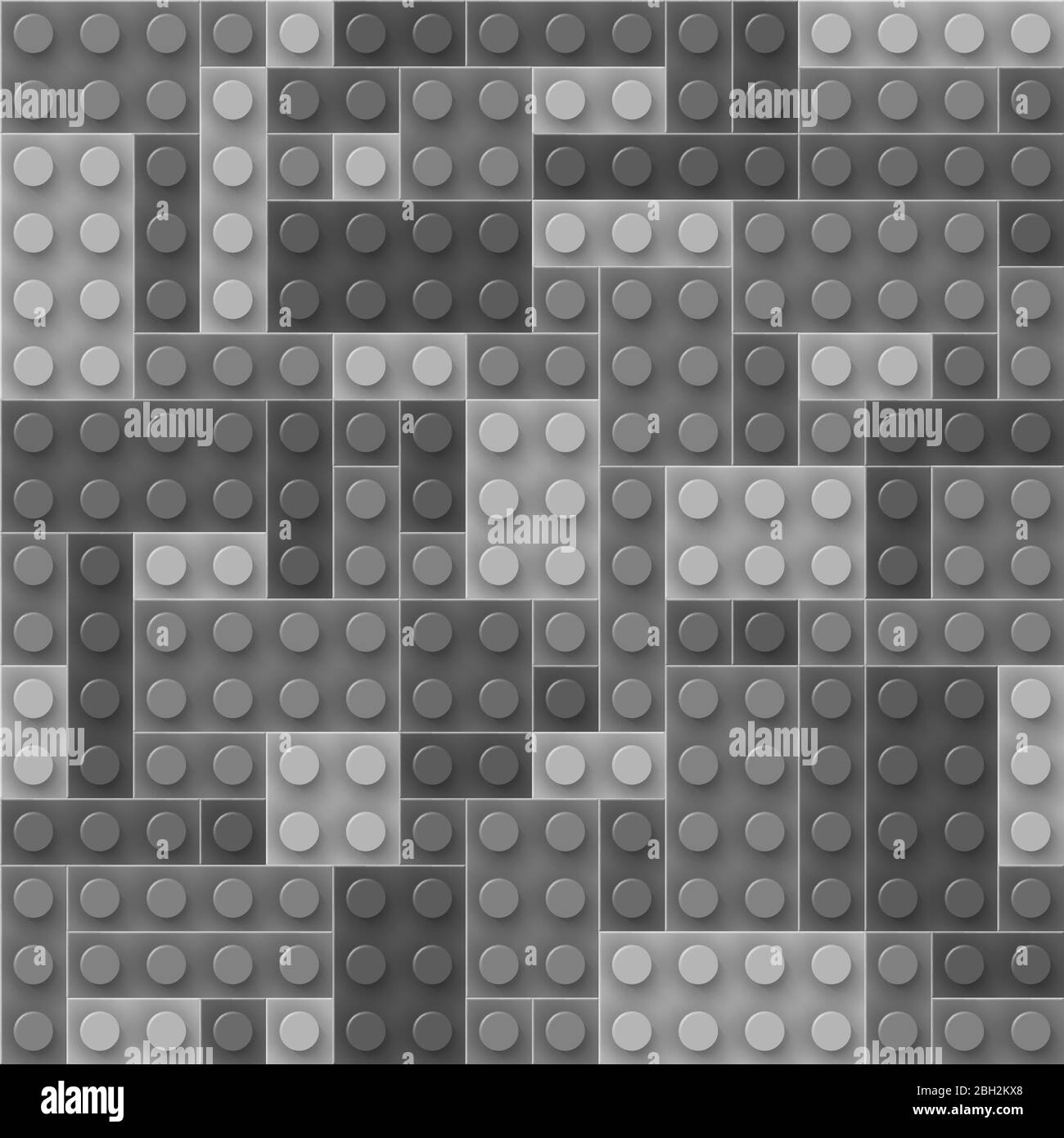 Seamless template of realistic gray plastic bricks. Construction blocks ...