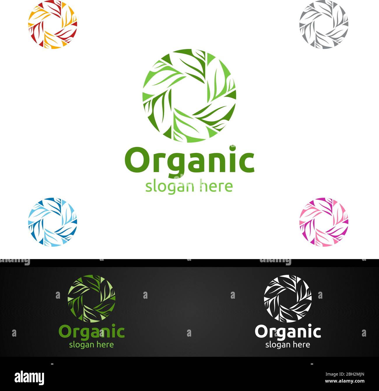 Infinity Natural and Organic Logo design template for Herbal, Ecology ...
