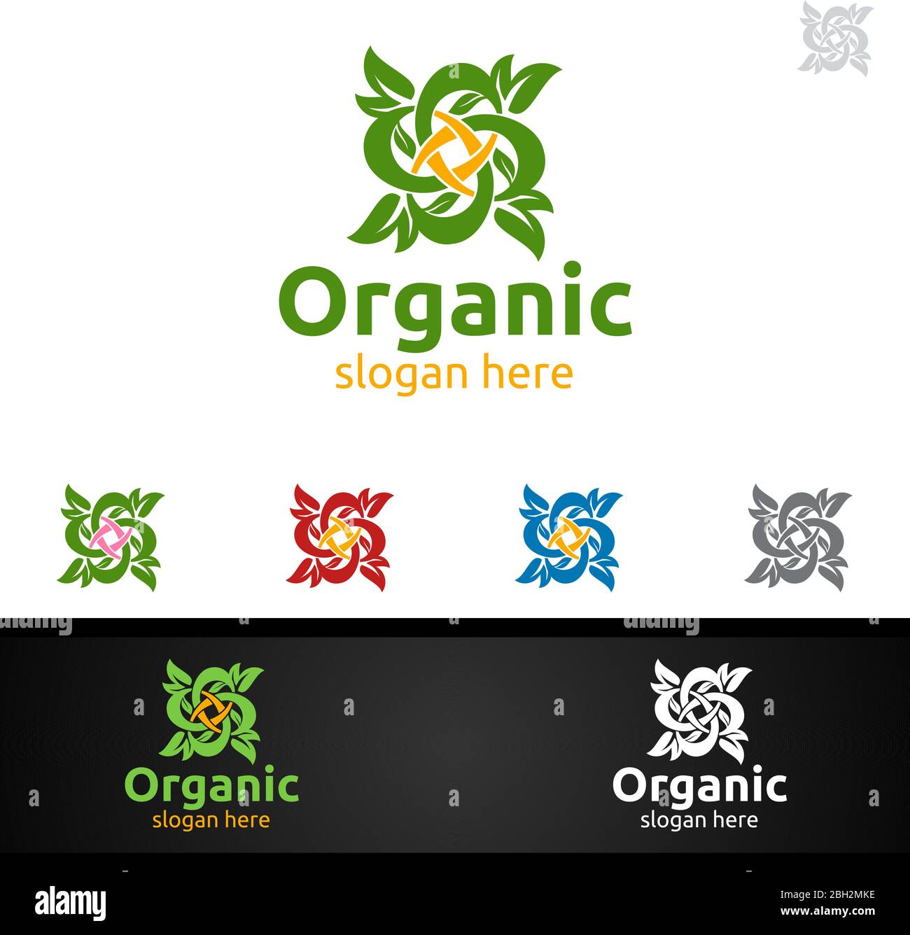 Infinity Natural and Organic Logo design template for Herbal, Ecology ...