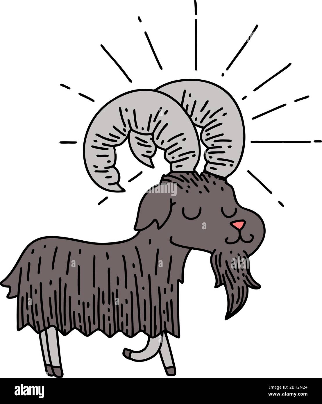 Traditional Goat Tattoo