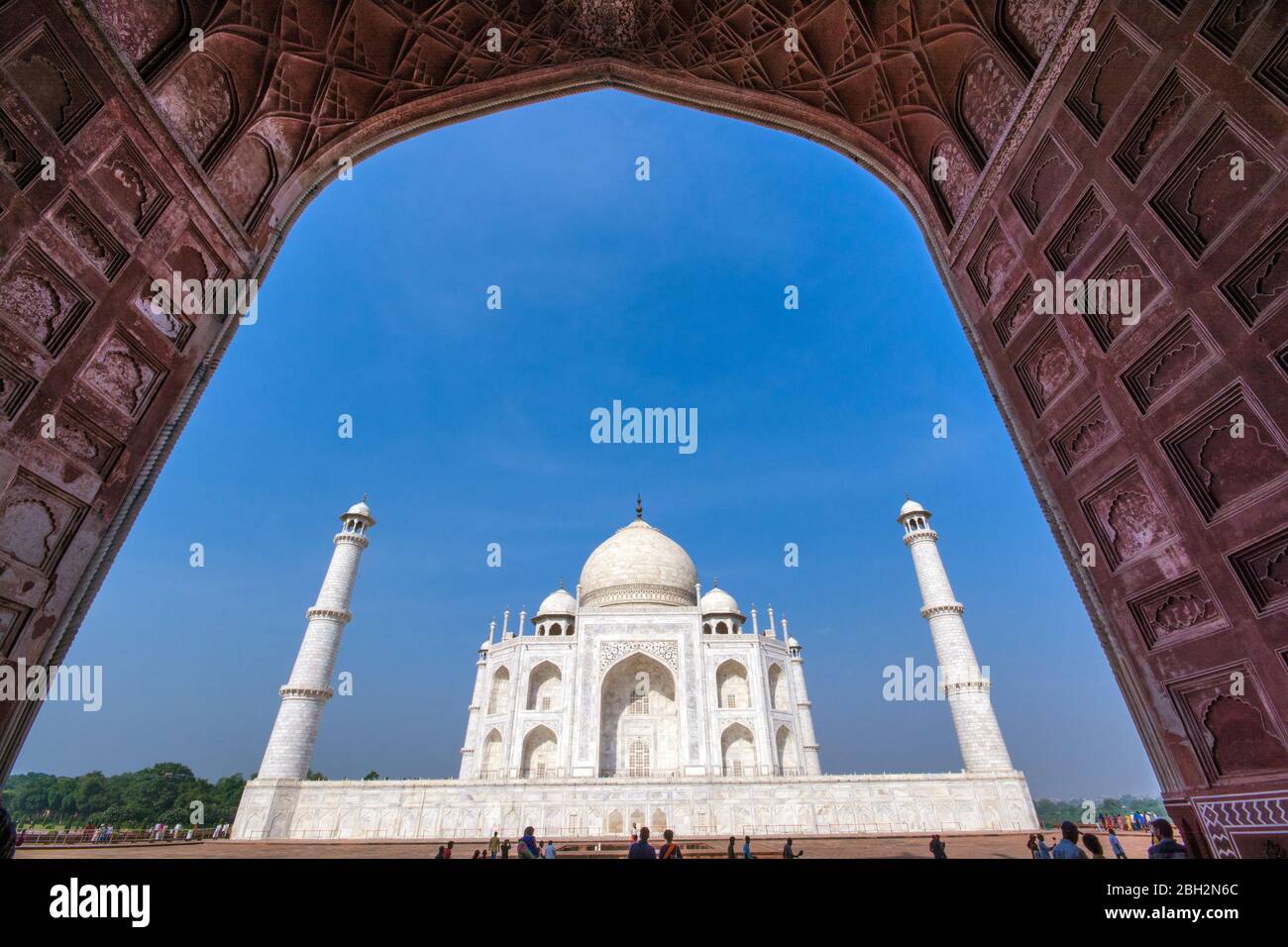 taj mahal unique view Stock Photo - Alamy