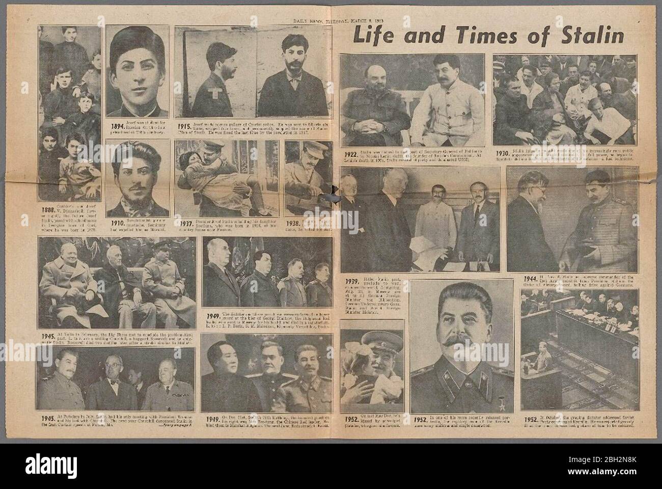 Life and times of Stalin. [Spread with 17 photographs.] Stock Photo - Alamy