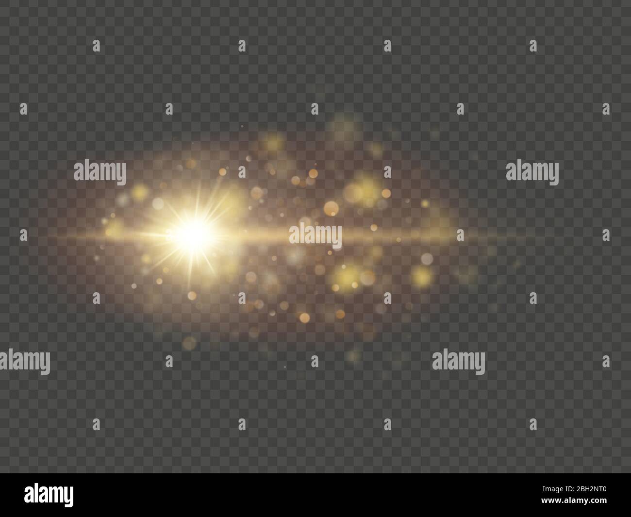 Special effect - shining star sun particles and sparks. Glitter and ...