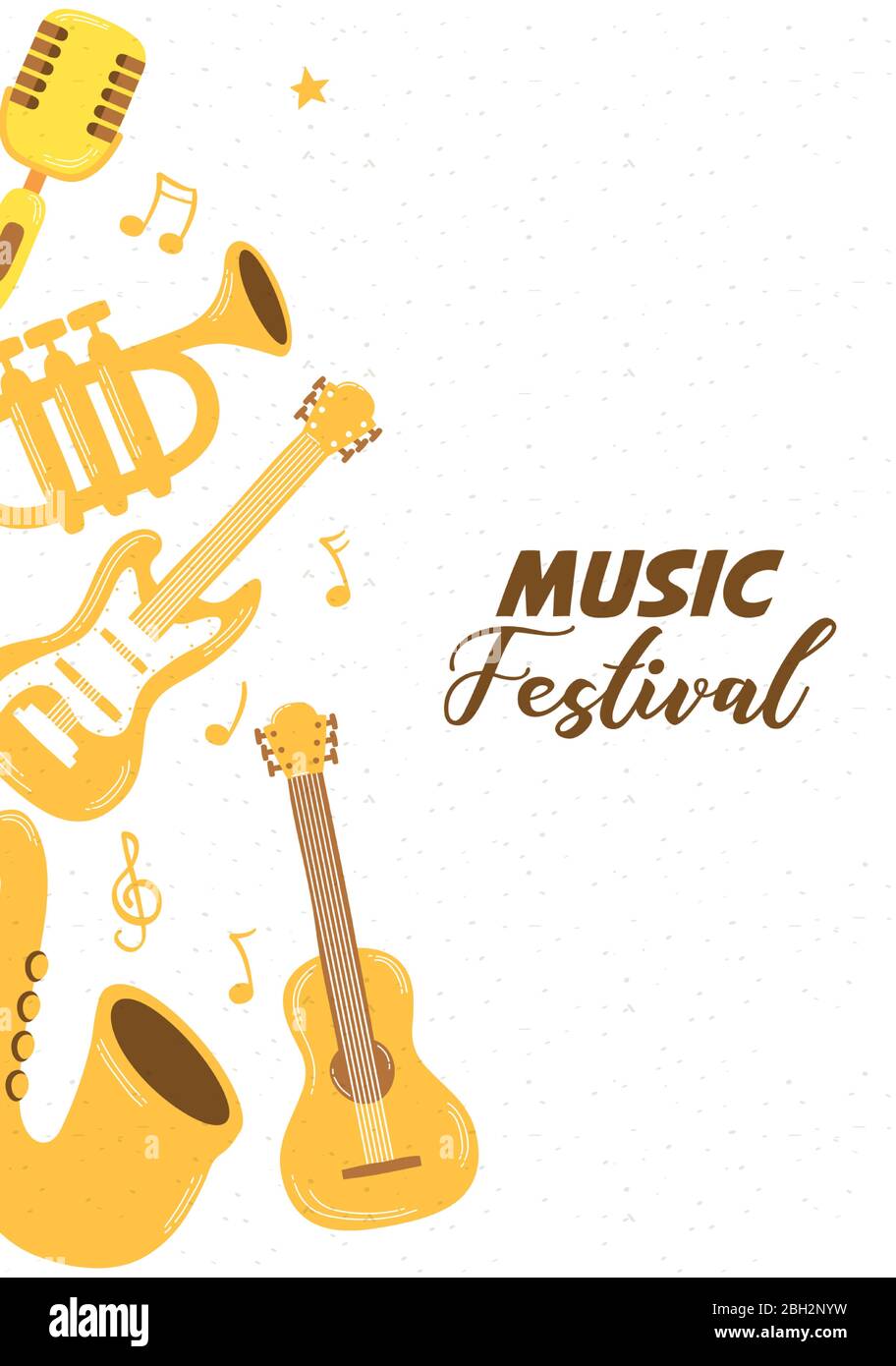 music fest poster with instruments Stock Vector Image & Art - Alamy