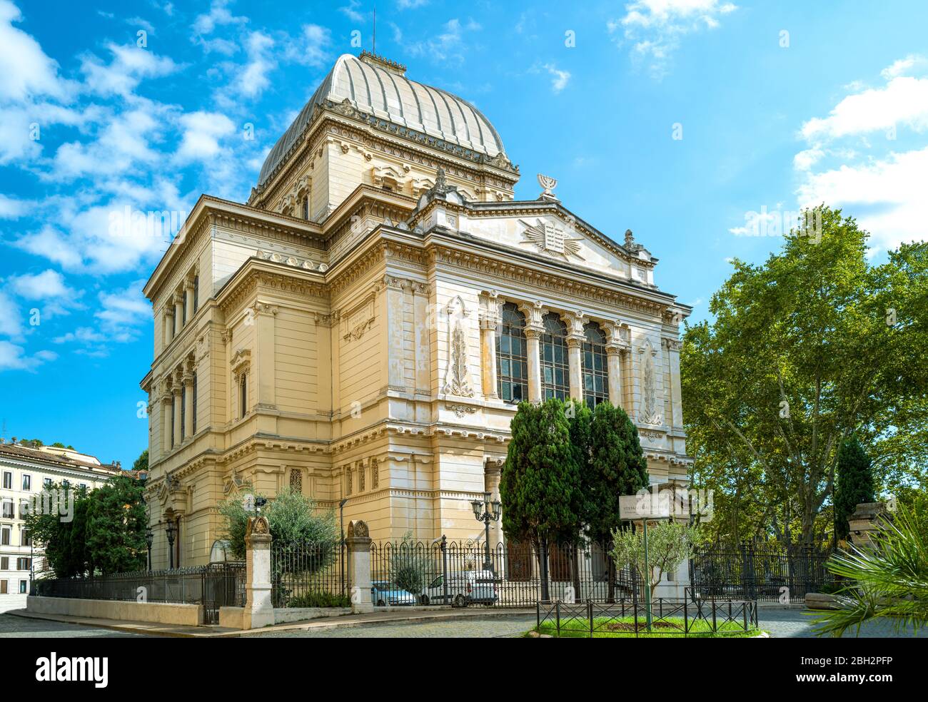 Italy, Rome, Tiberina Island, the Synagogue Tempio Maggiore di Roma ...