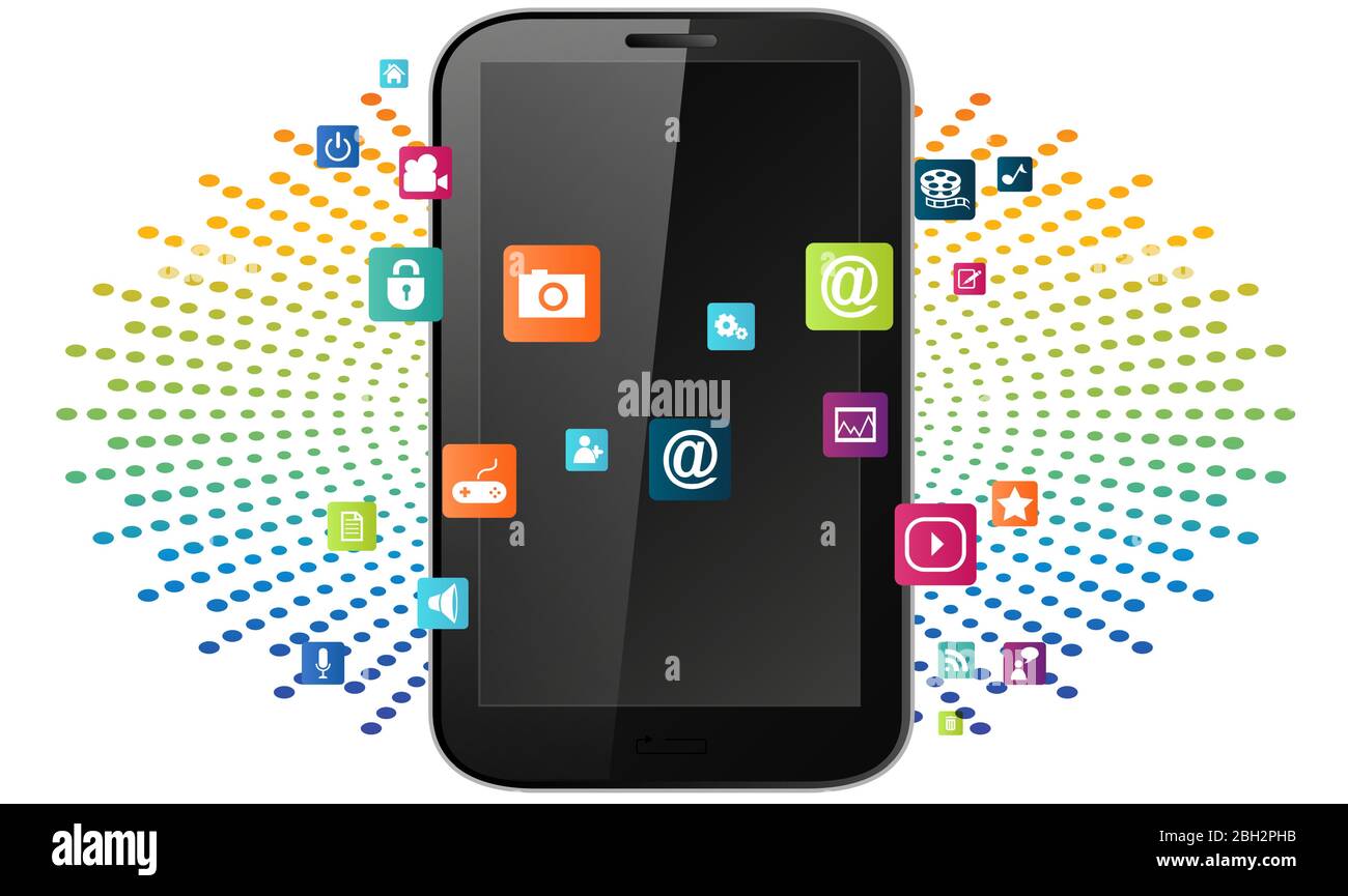 Various social apps Stock Vector Images - Alamy