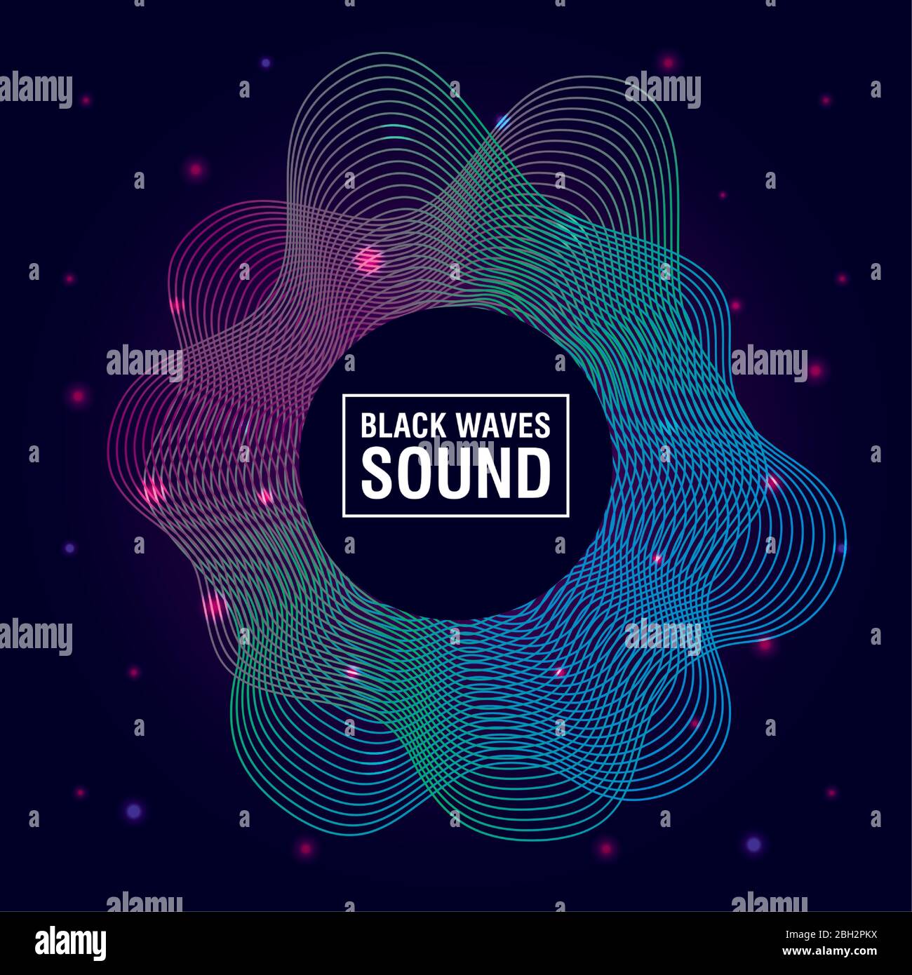 Circle audio waves circular Stock Vector Images - Alamy