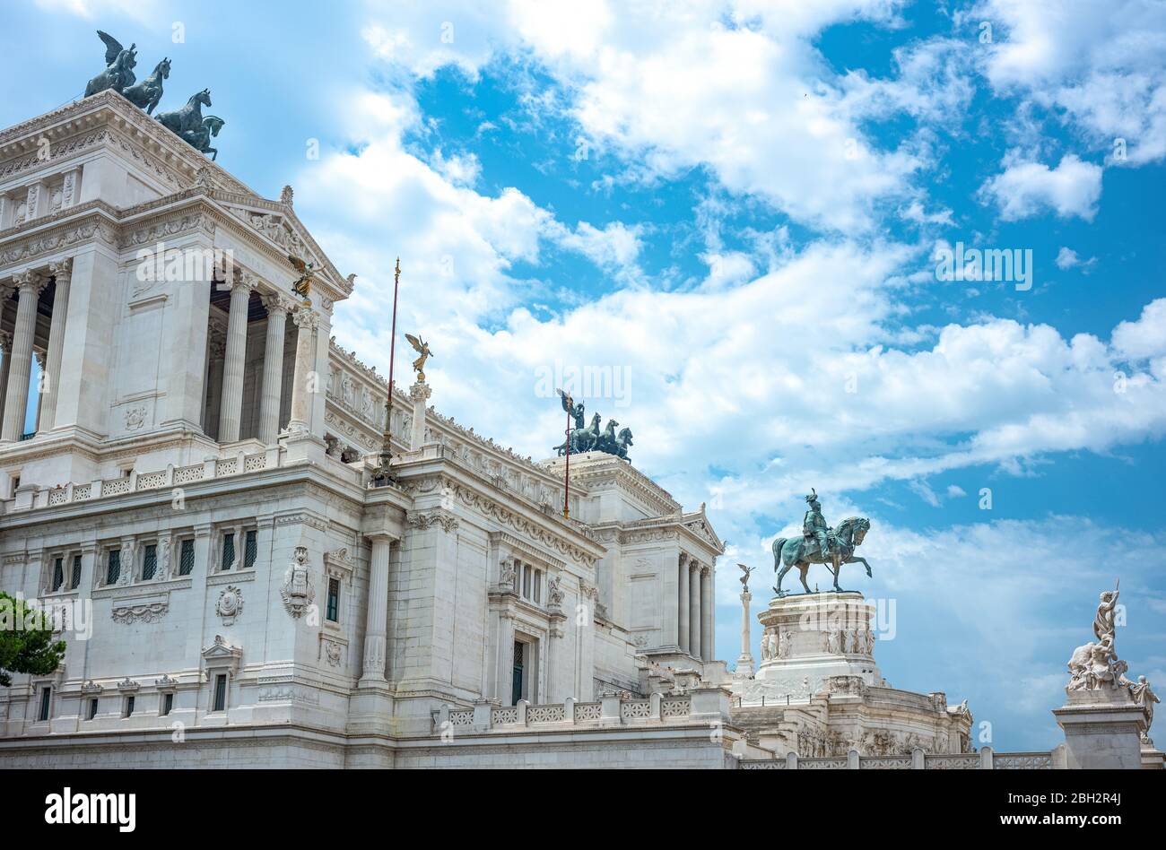Italy, Rome, Side view of the Vittoriano, Altar Of The Fatherland Stock ...