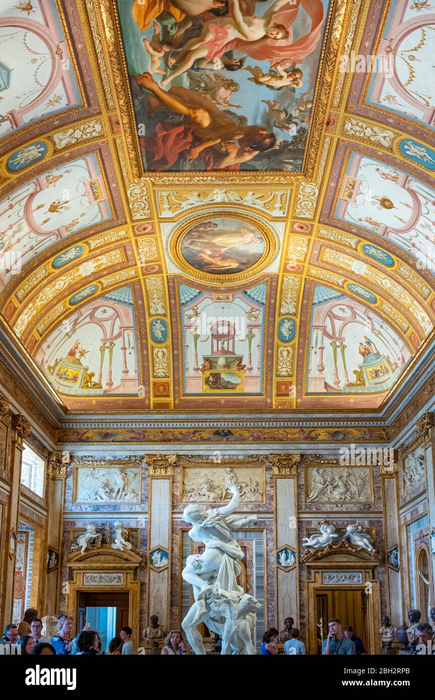 Rome, Italy - July 19, 2018: Villa Borghese, Borghese art gallery ...
