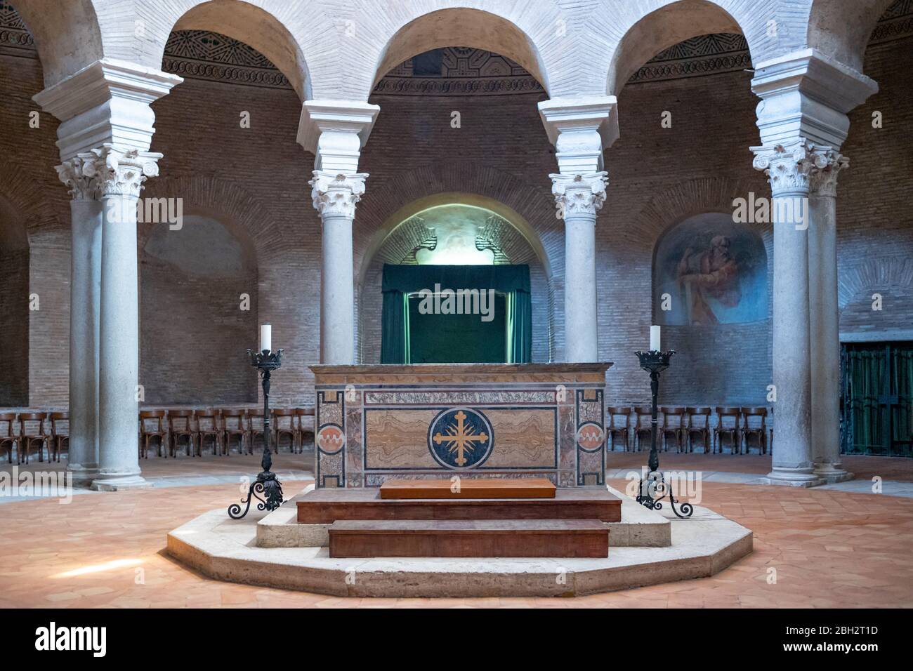 Rome, Italy - August 20, 2017: The early Christian architecture and ...