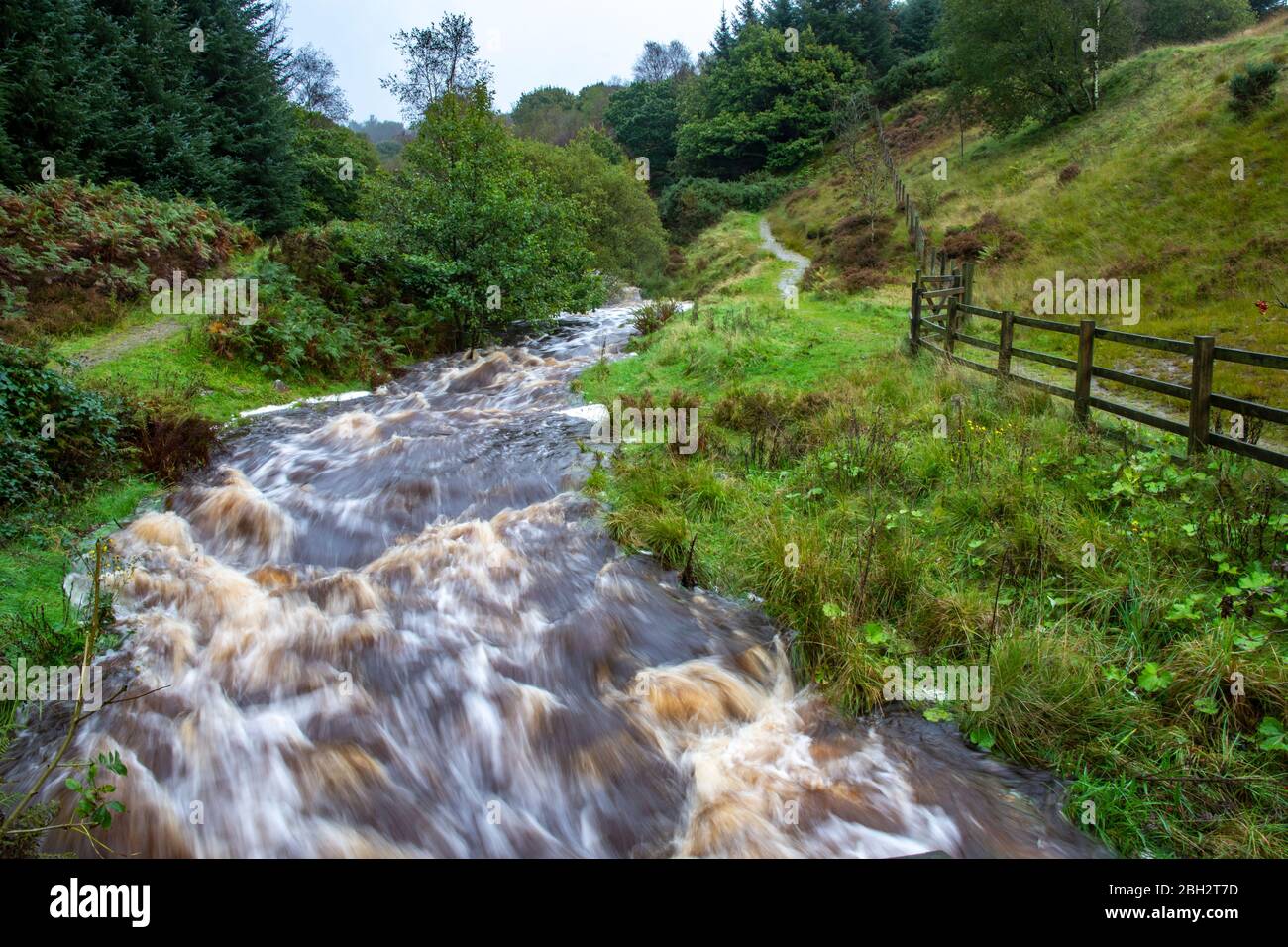 The normal gentle river in Lead Mine Valley, Anglezarke, Rivington ...