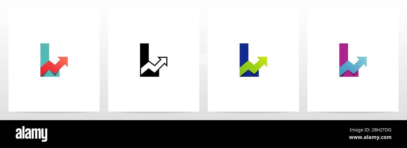 Arrow Chart On Letter Logo Design L Stock Vector Image & Art - Alamy