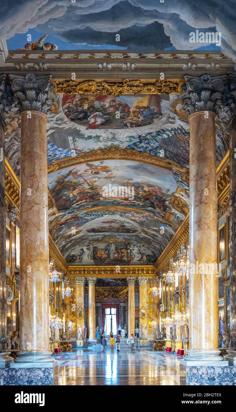Rome, Italy - August 19, 2017: Colonna Palace, the Great Hall of the ...