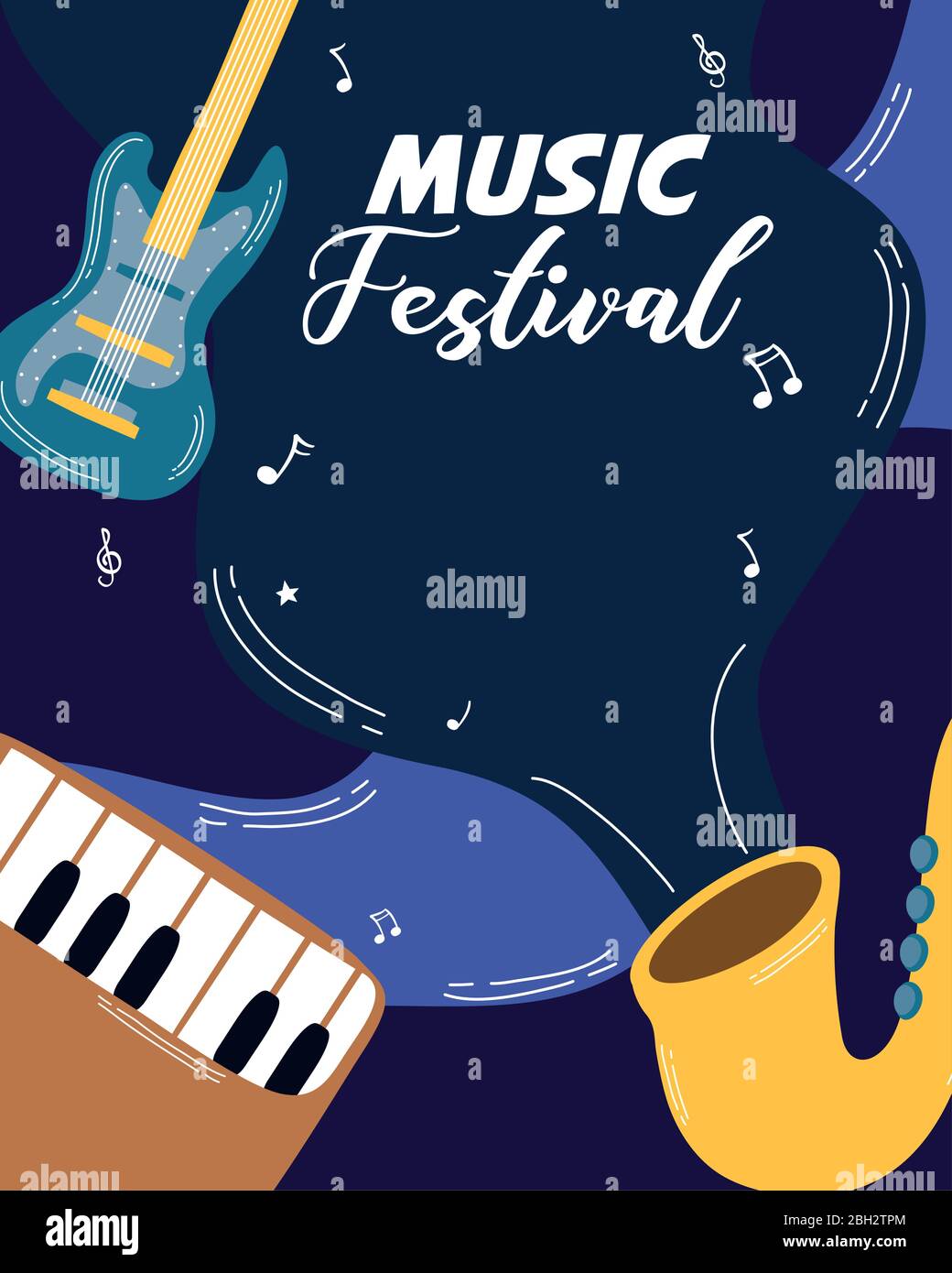 music fest poster with instruments Stock Vector Image & Art - Alamy