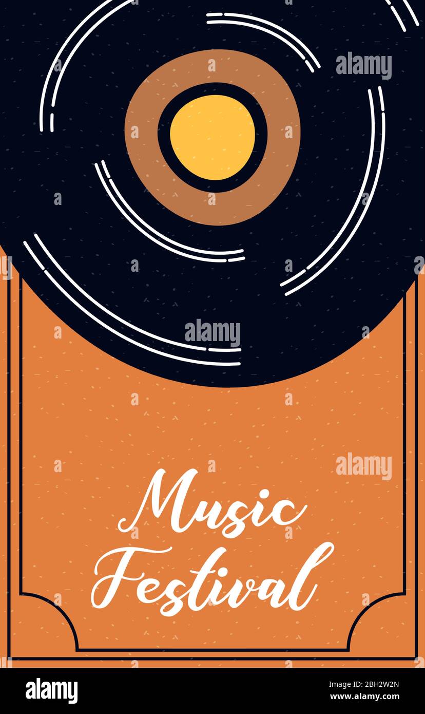 music fest poster with vinyl disk Stock Vector Image & Art - Alamy