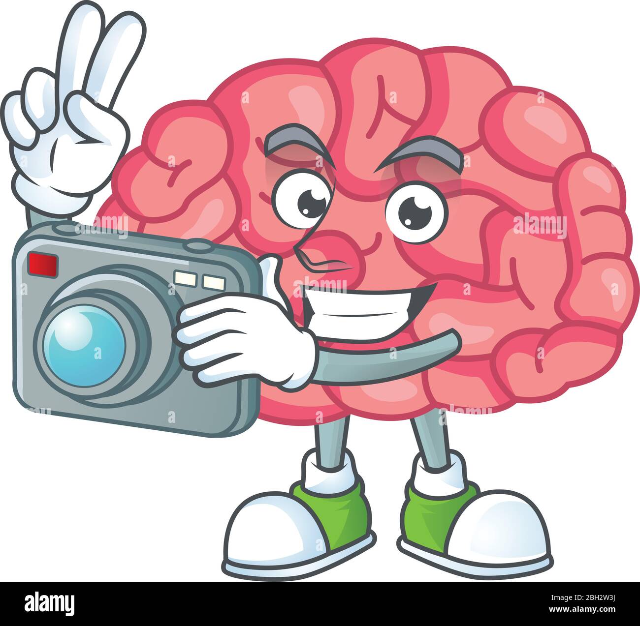 Brain photographer mascot design concept using an expensive camera ...