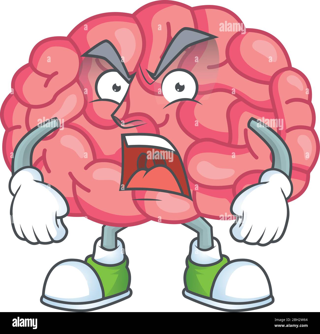 Evil Brain Cartoon Character