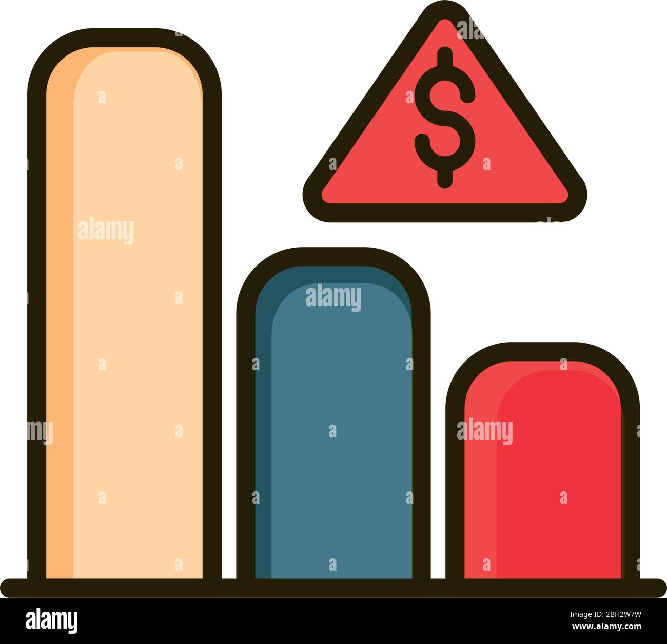 statistics chart bar money financial business stock market vector ...