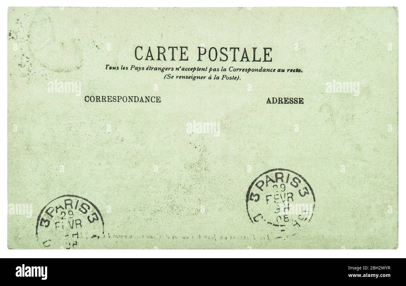 Vintage postcard. Used paper background texture Stock Photo - Alamy