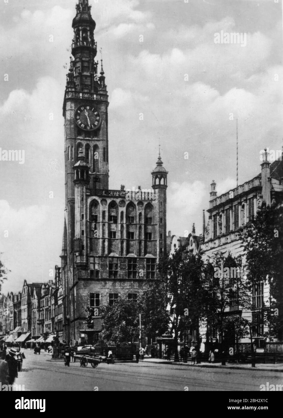 Town hall, Gdańsk - Danzig Poland - 1943 Stock Photo - Alamy