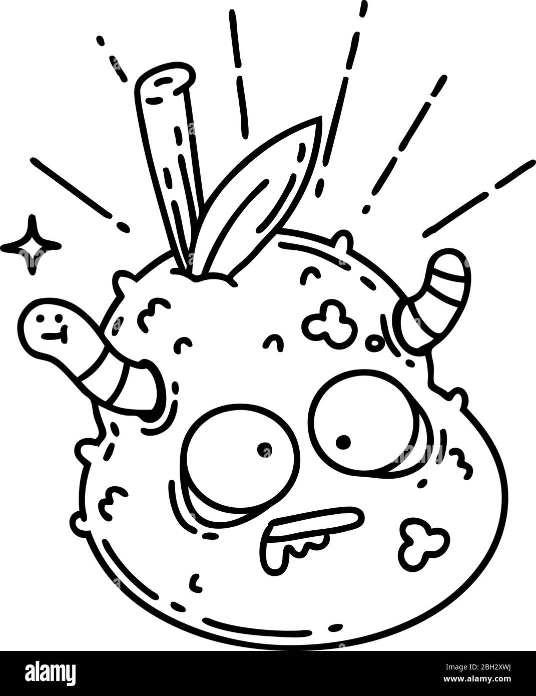 Rotting Food Clipart Black