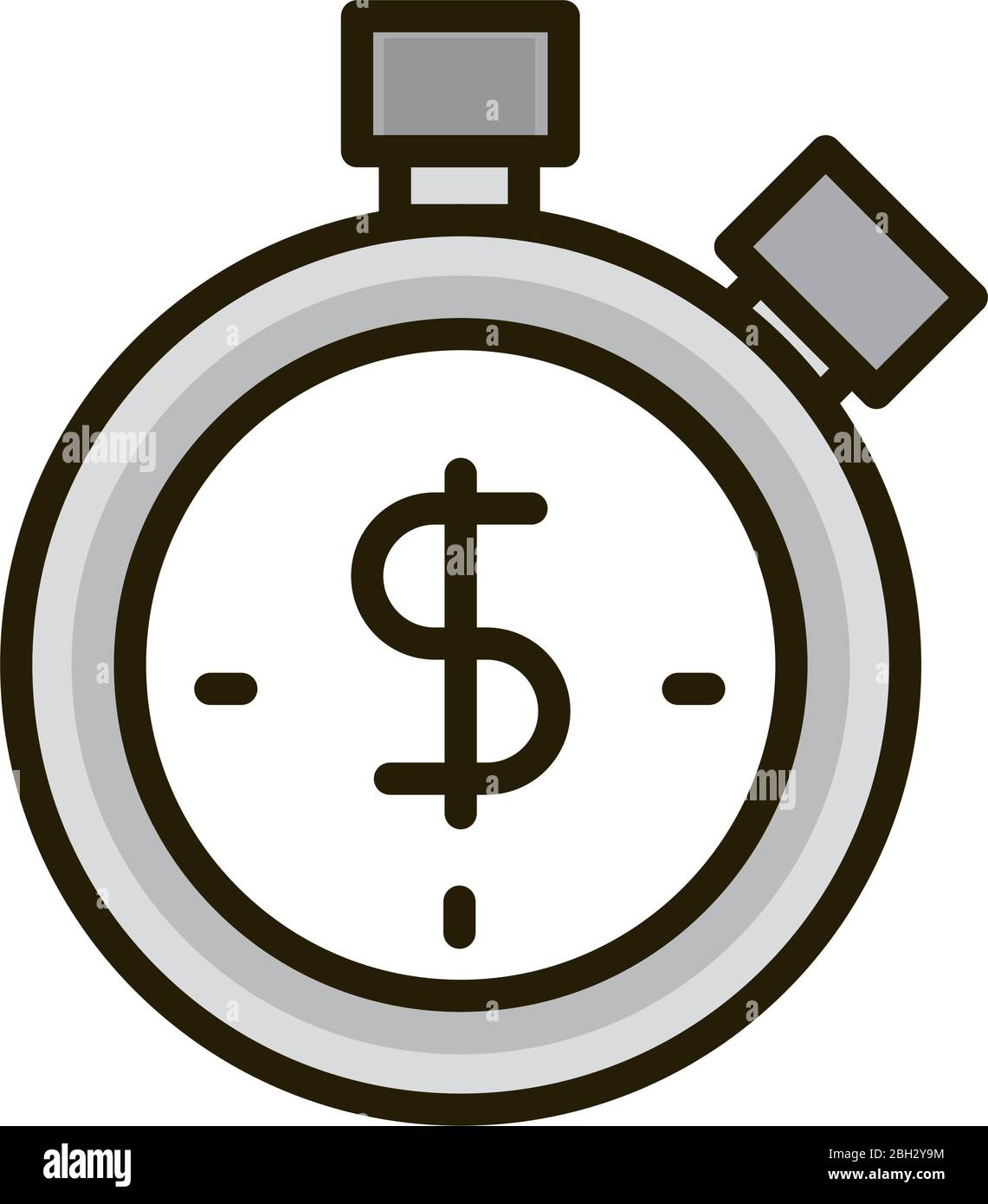 stopwatch time money business financial investing vector illustration ...