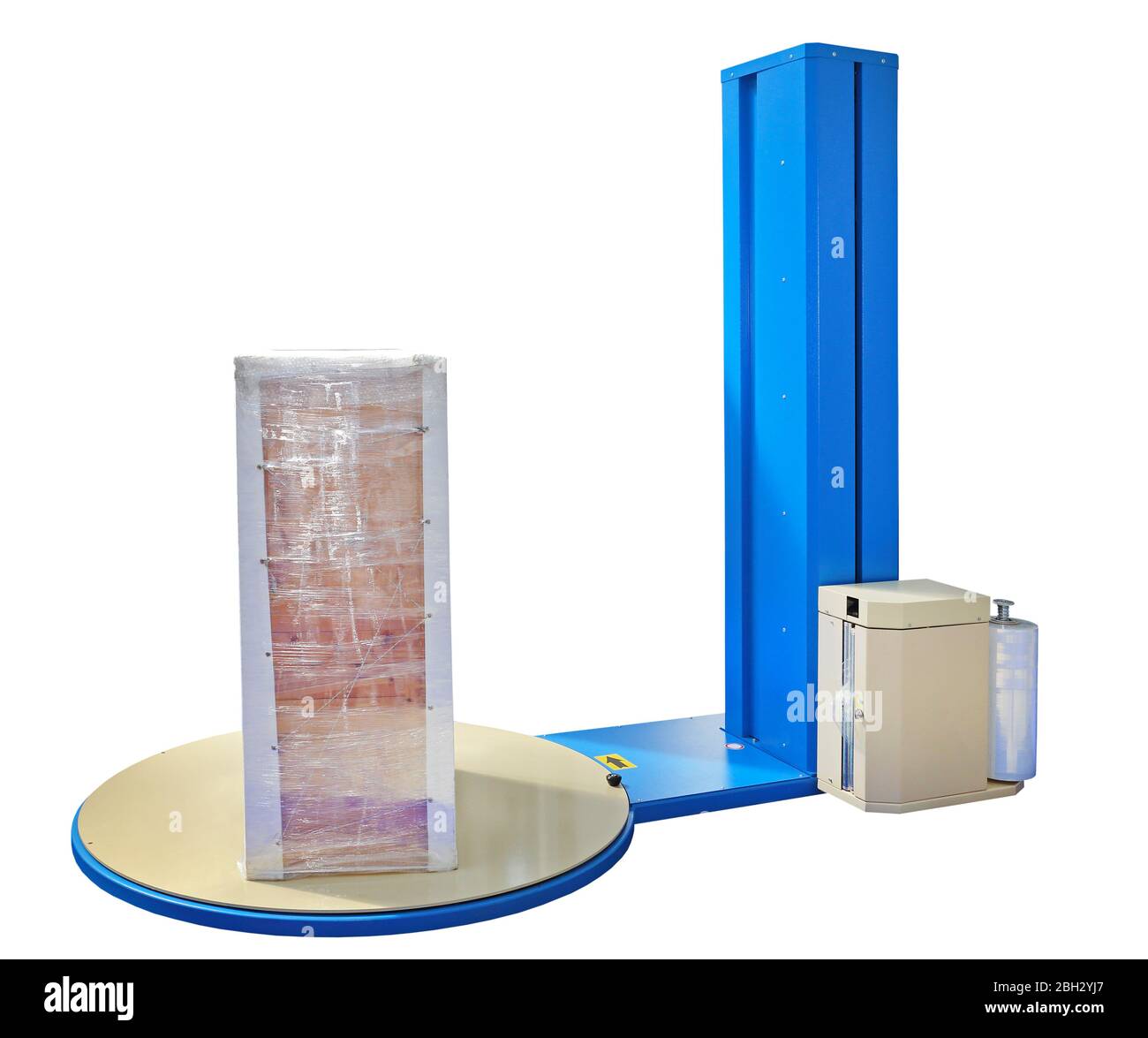 Pallet Stretch Wrapping Machine isolated included clipping path Stock ...