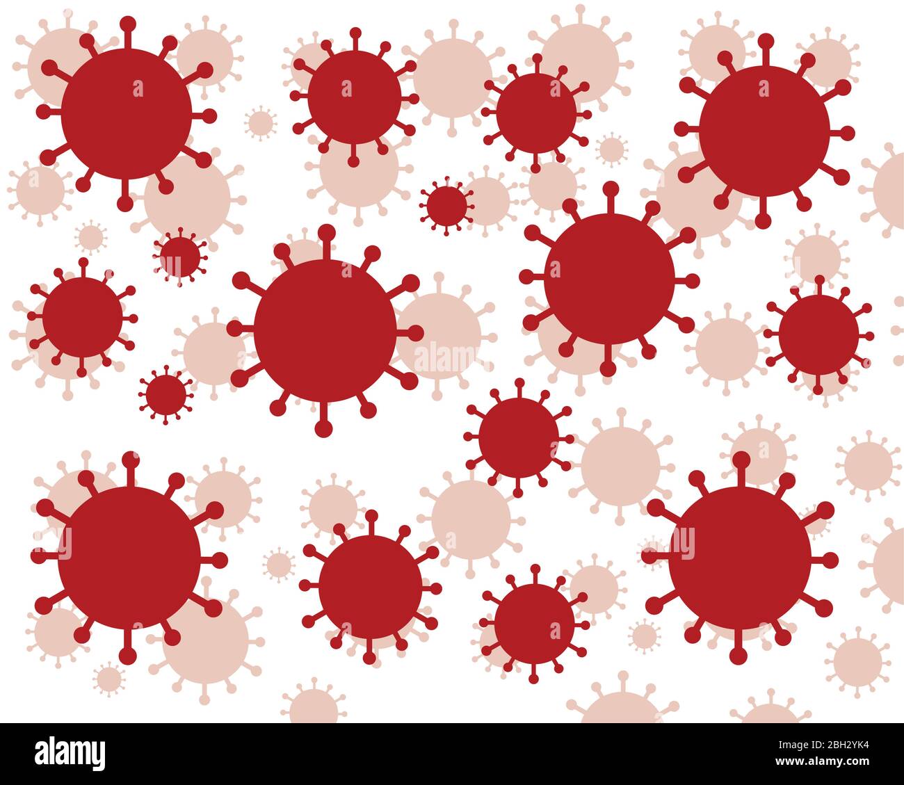Graphic illustration of Corona virus, covid-19 background, red virus ...