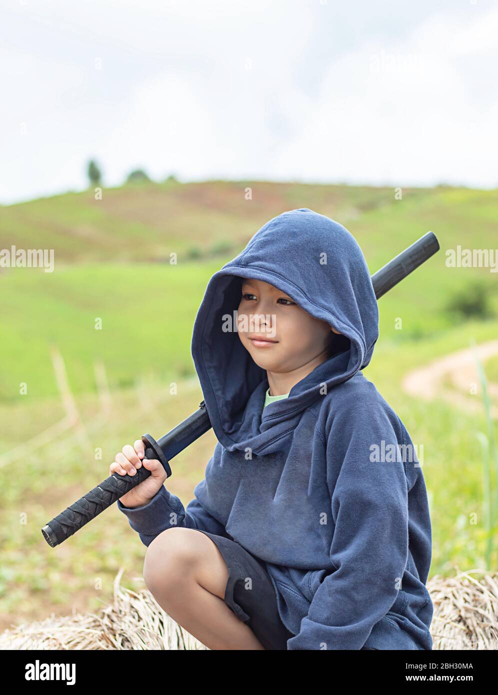 Child boy sword hi-res stock photography and images - Alamy