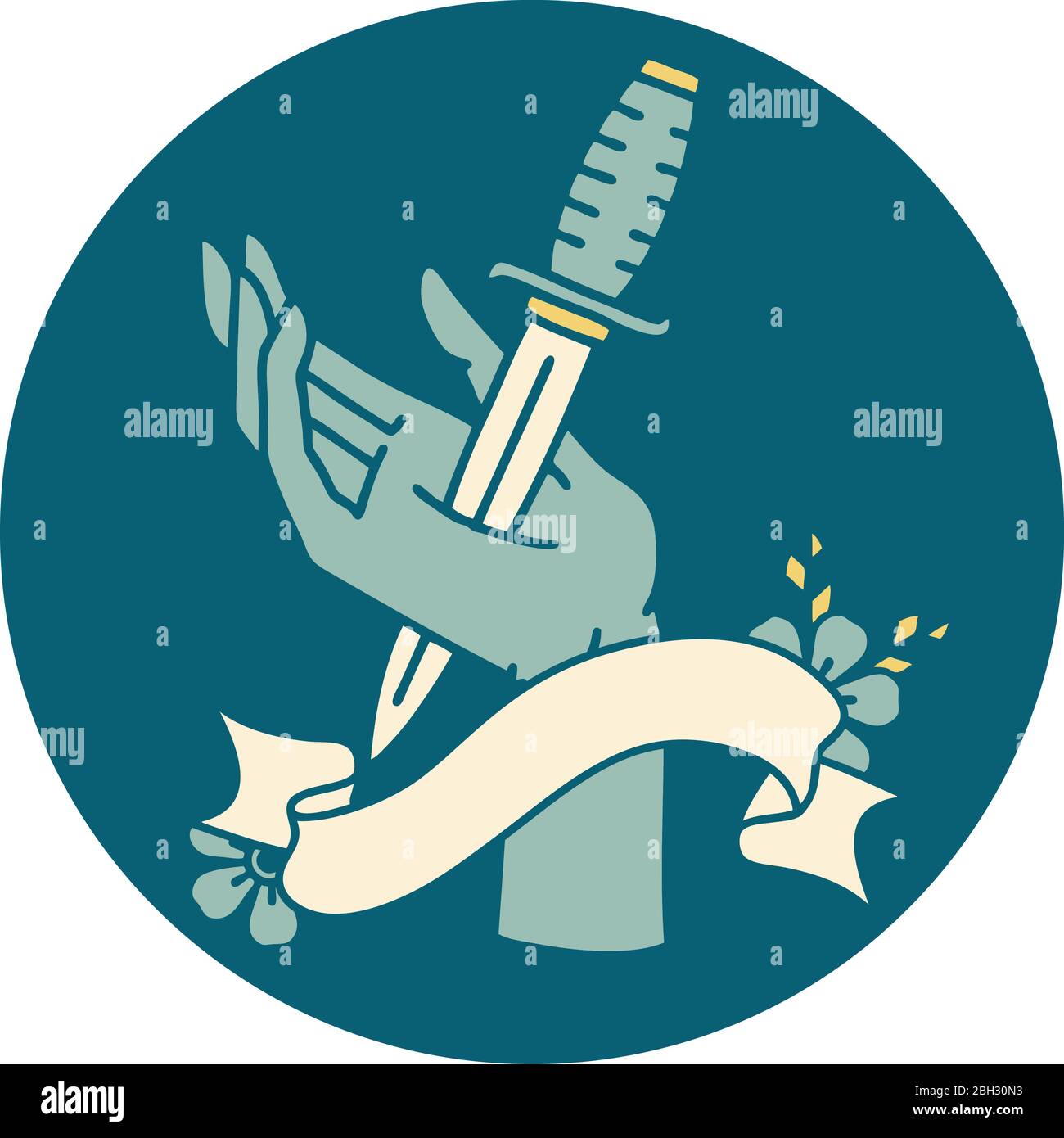 Stabbed with a knife Stock Vector Images - Alamy