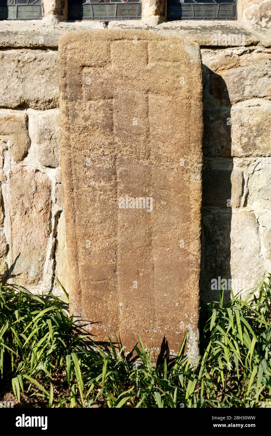 Medieval gravestone in Brindle churchyard Stock Photo - Alamy