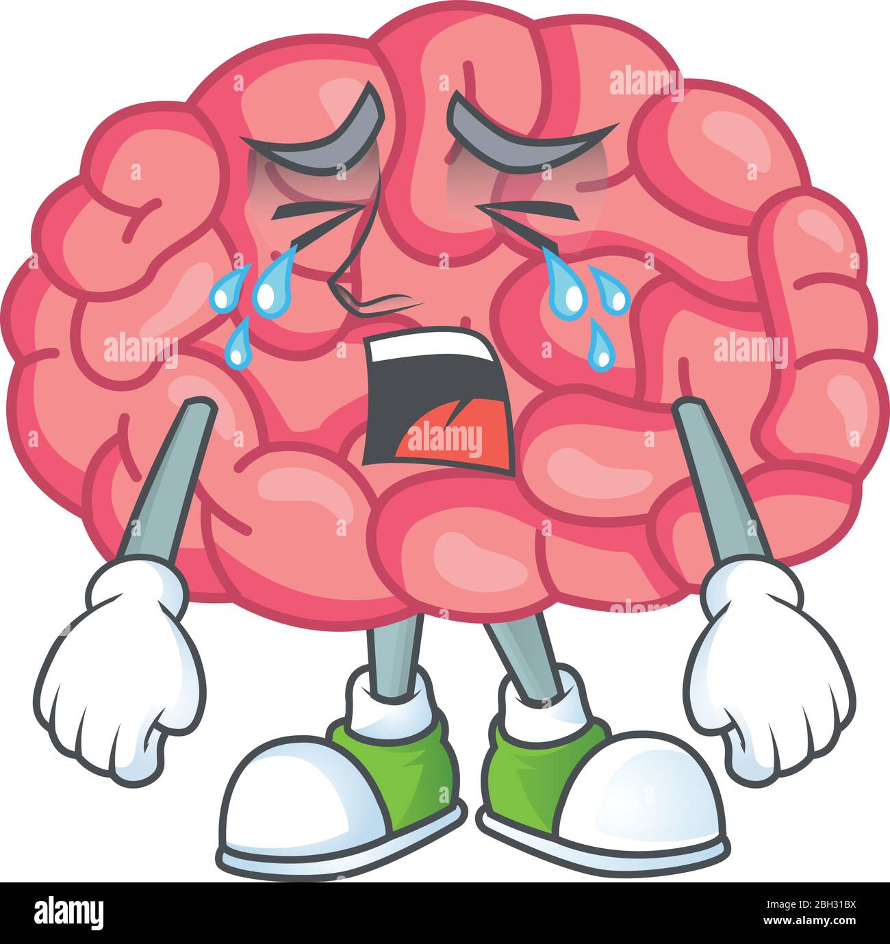 Crying brain character hi-res stock photography and images - Alamy
