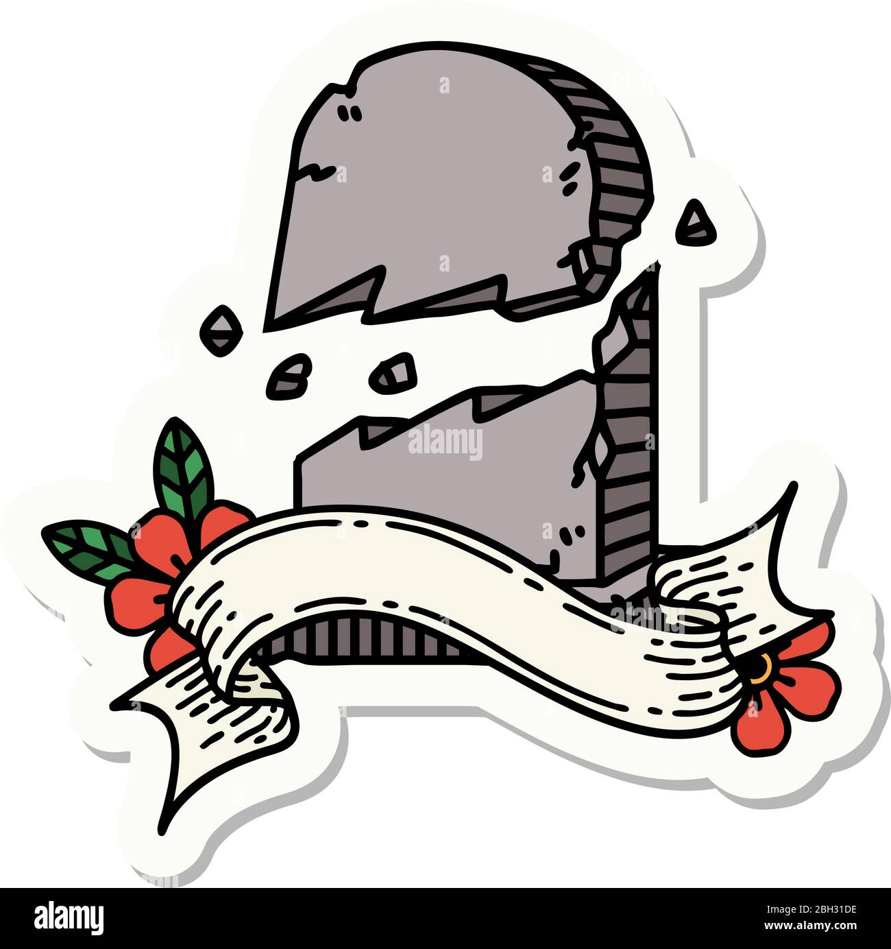 Broken stone grave Stock Vector Images - Alamy