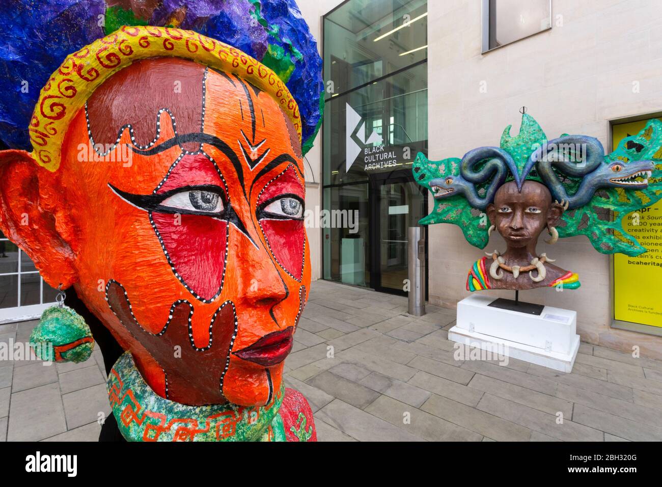 Colourful sculptures by Lyn and Carl Gabriel outside the Black Cultural ...