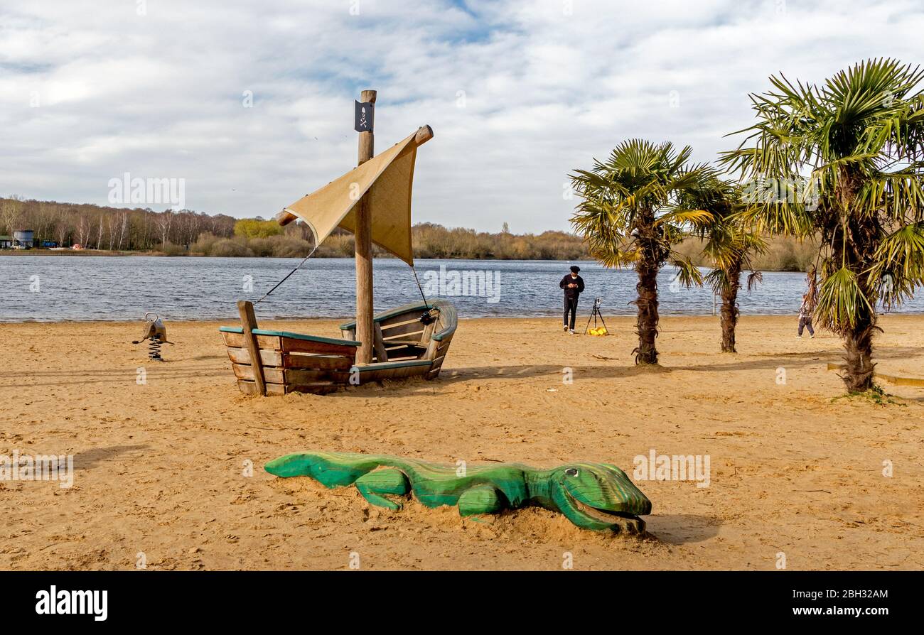The Pirate Ship at The Ruislip Lido UK Stock Photo - Alamy