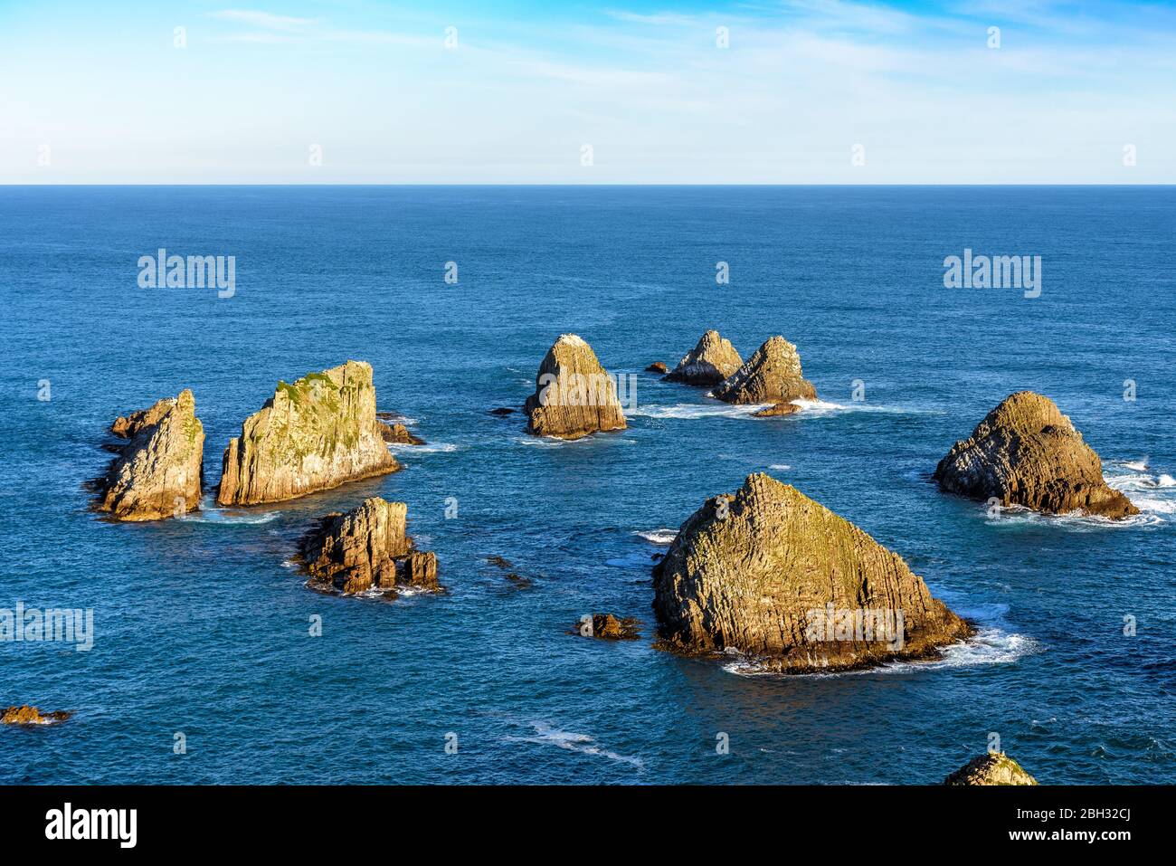 Stunning landscape at Nugget Point, one of the most distinctive spots ...