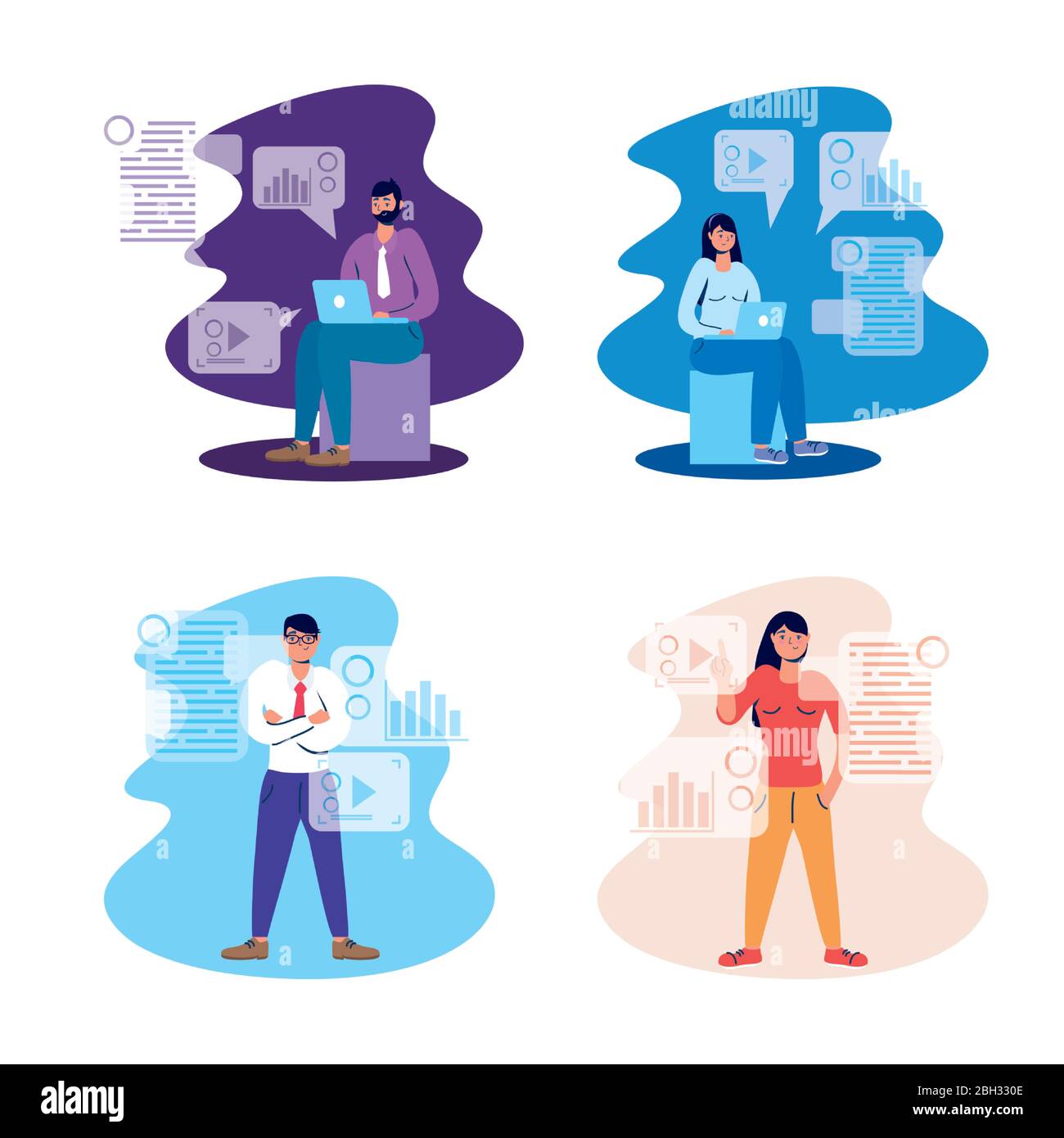 Man using laptop software Cut Out Stock Images & Pictures - Alamy