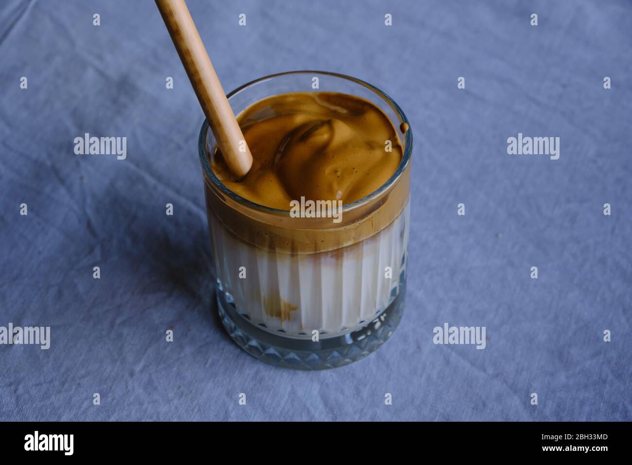 Iced Dalgona Coffee, Whipped Trendy Korean Coffee with Coconut Sugar ...