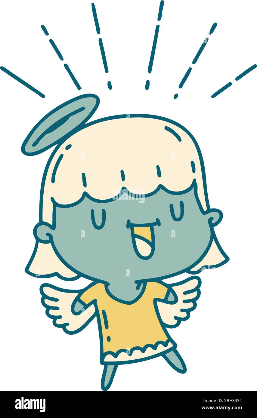 Singing angel illustration Stock Vector Images - Alamy