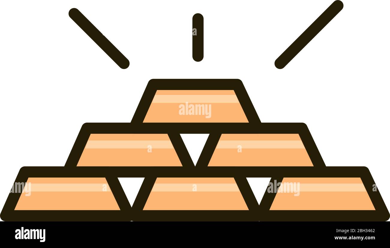 stack of gold bars treasure financial business stock market vector ...