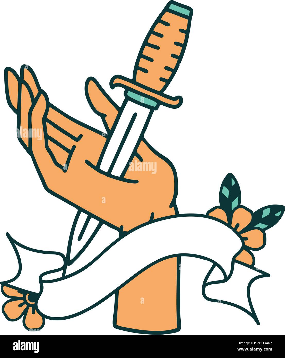 Stabbed with a knife Stock Vector Images - Alamy