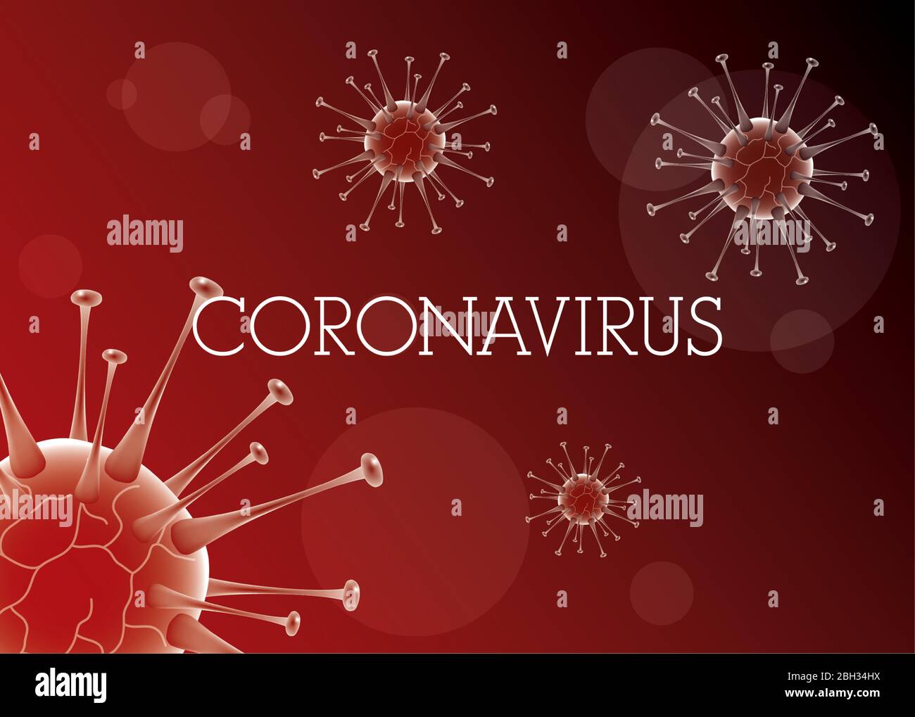 covid19 particles in vibrant red color background Stock Vector Image ...