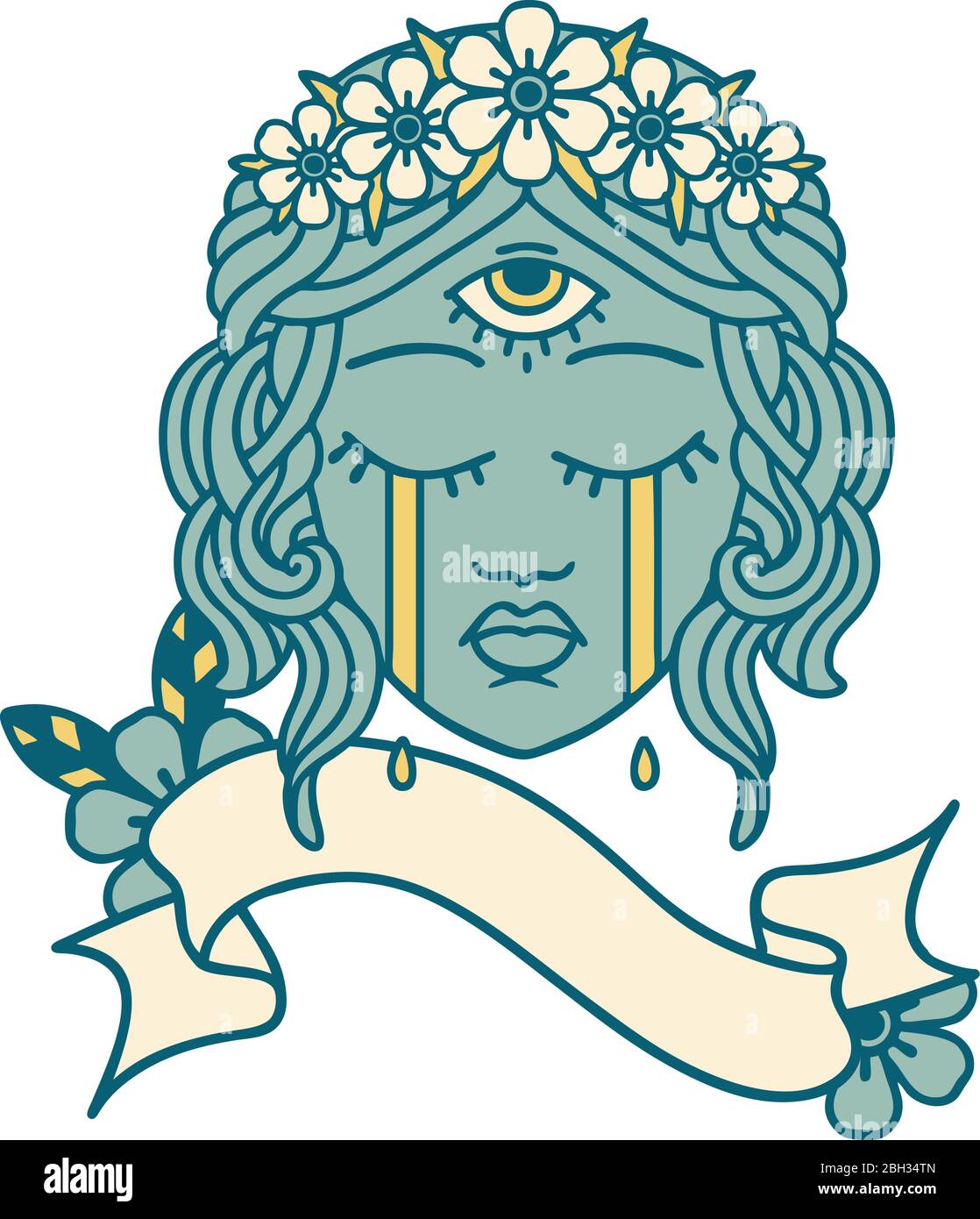 Crying eye woman Stock Vector Images - Alamy