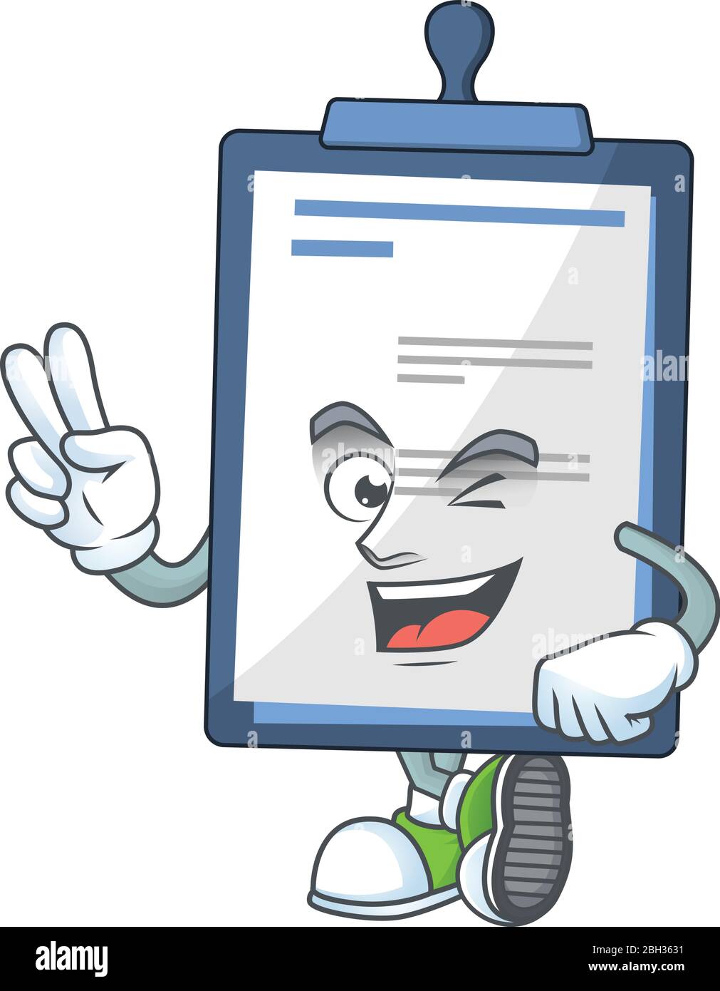 Cheerful medical note mascot design with two fingers Stock Vector Image ...